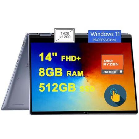 DELL デル Dell Inspiron 14 7435 2-in-1 Laptop 14" FHD+ Comfortview Touchscreen AMD Hexa-core Ryzen ...