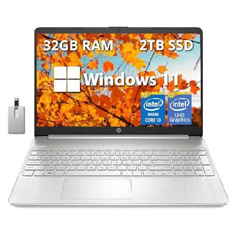 エイチピー HP 15.6" HD Touchscreen Laptop, Intel i3-1215U Processor, 32GB ...