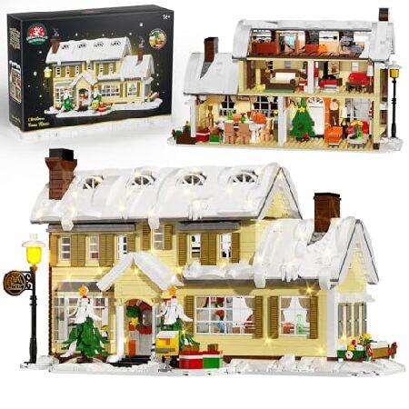 itshWOee Christmas Holiday House Building Set, DIY Snow Village Toys ...