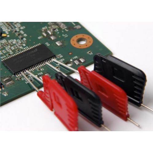 マイクロICクリップ 10本セット グラバークリップ 0.3mmピッチIC対応 グリップ付 - ホビー