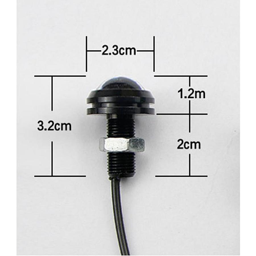 J'z court デイライト LED 防水 イーグルアイ 大玉 23mm 10個セット 12V 埋め込み ホワイト/ブラックボディー : Wonder-SHOP - 通販 - Yahoo ...