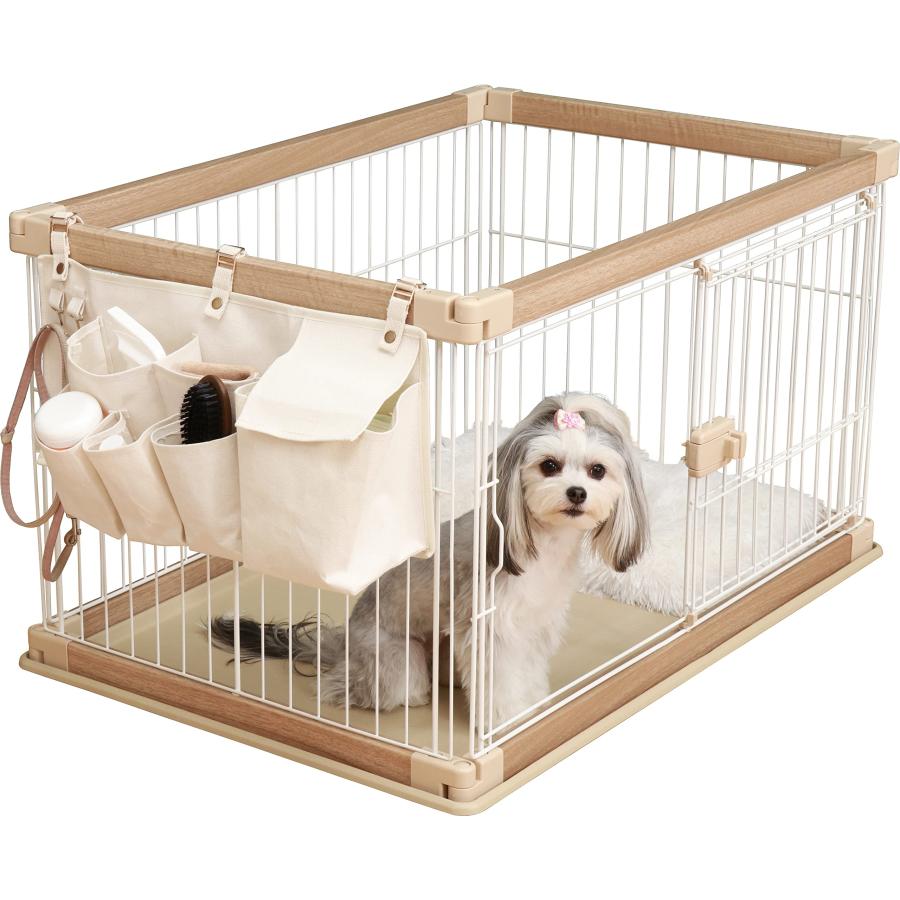 不二貿易 Fujiboeki ペットケージ 収納 ポケット 幅54×奥行13×高さ40cm アイボリー ファブリック 長さ調整可能 45366 小 : Wonder-SHOP - 通販 ...