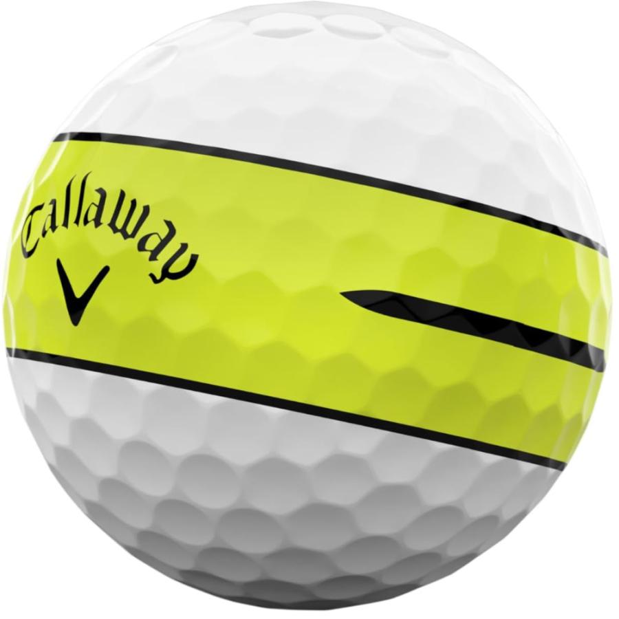 Callaway キャロウェイ CHROME SOFT 360° YELLOW STRIPEボール 1ダース ホワイト : ティーオリーヴ芦屋 ...