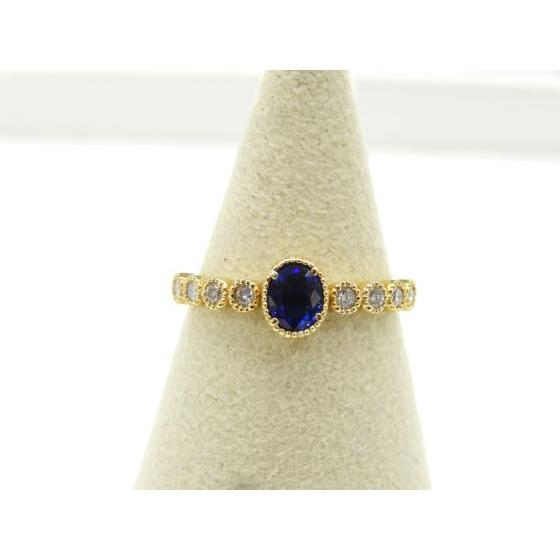 K18YGサファイヤダイヤモンドリング S0.452ct D0.14ct 送料無料 G5294 : 11005294 : 宝石時計サロン帝國堂 - 通販 - Yahoo!ショッピング