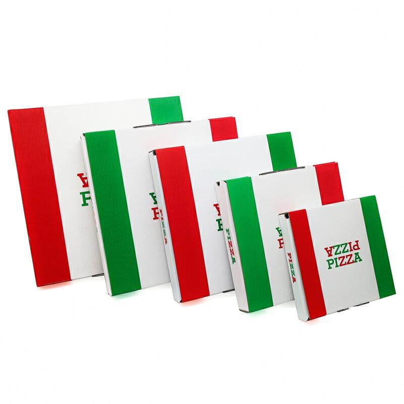 OGK Kabuto 業務用 ピザ箱 イタリアンカラー 8インチ 21.5cm 100枚 パッケージ ピザボックス 宅配 デリバリー テイクアウト 紙容器 TEITO : TEITO ...