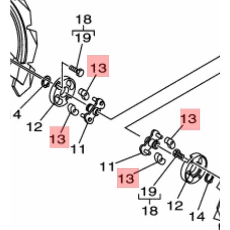 ヤマハ発動機 ヤマハ純正部品 ダンパ 4個セット 品番 7RW-R1184 ヤマハ発動機 ヤマハ純正部品 ダンパ 4個セット 品番 7RW-R1184
