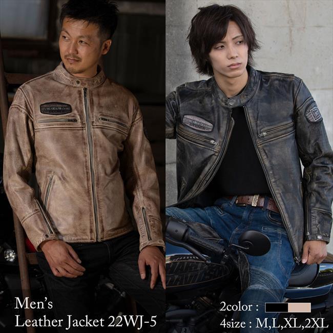 DEGNER デグナー 22WJ-5 レザーヴィンテージジャケット ブラック/アイボリー M-2XL メンズ 秋 冬 バイク : 八百万堂 - 通販 - Yahoo!ショッピング