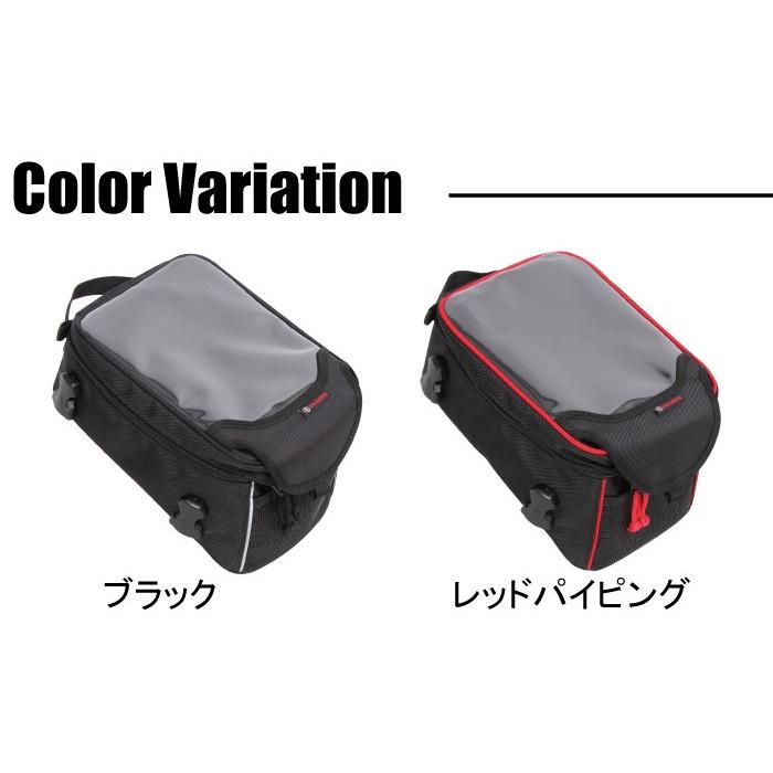 デグナー DEGNER ベルト式タンクバッグ NB-147 ブラック／レッドパイピング 容量：5L BELT TYPE TANKBAG バイクタンクバッグ 衝撃吸収 ワンタ :DG-NB ...