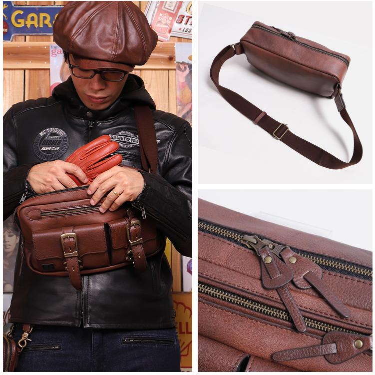 DEGNER デグナー W-114 レザーボディバッグ 2色 : 八百万堂 - 通販 - Yahoo!ショッピング