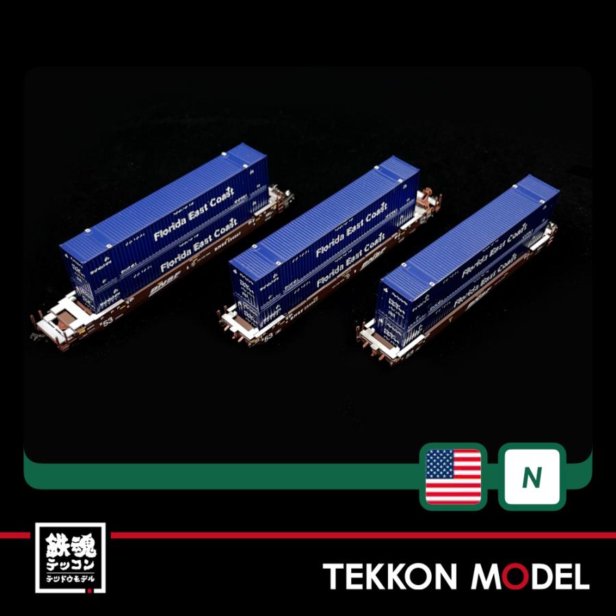 カトー Nゲージ KATO USA 106-6181 MAXI-IV BNSF Swooshロゴ 3両セット Florida East ...