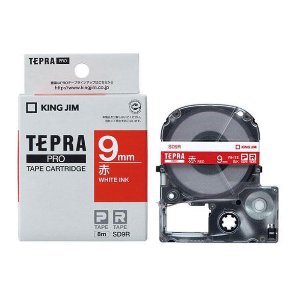 TEPRA PRO テプラPROテープカートリッジ 9mm カラーラベル(ビビッド) 赤/白文字 KING JIM (キングジム) SD9R : あっと!テラフィ ヤフー店 - 通販 ...