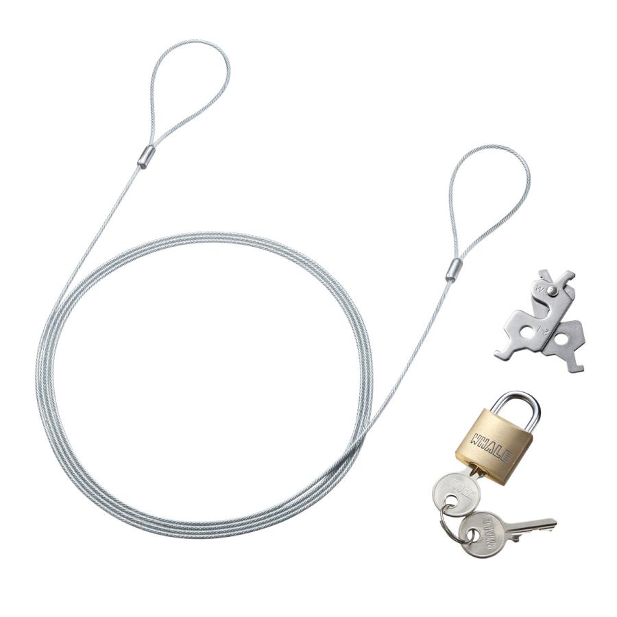 SANWA SUPPLY スロットマルチ対応セキュリティワイヤー・南京錠 (サンワサプライ) SL-94 : あっと!テラフィ ヤフー店 - 通販 - Yahoo!ショッピング