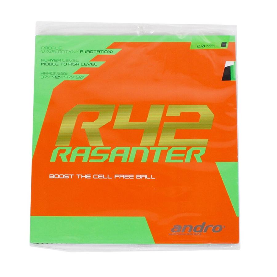 送料無料 メール便 卓球 卓球ラバー 裏ソフト アンドロ RASANTER R42 112287-BK 初心者 中級者 上級者 andro ...