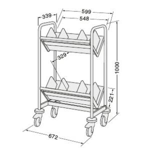 ライオン事務器 ライオン事務器 TAF-672 ラックワゴン(大型キャスター強化タイプ） 22514 : オフィス用品の販売 てんぶん ...