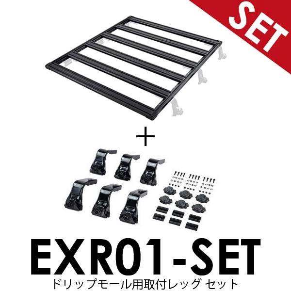 EXR01 ルーフキャリア+取付用レッグ セット IPF EXP ルーフラック Type A フラットタイプ アルミ製 日本製 車検対応 EXR-01 EXR-01L : てんこ盛り ...