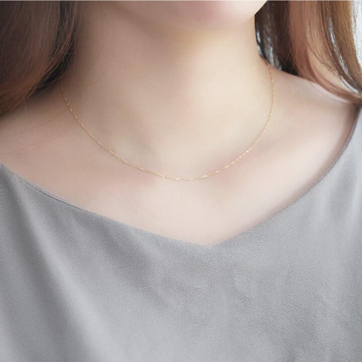 K18 18金 チェーン スクリューチェーン ネックレスチェーン 40cm 45cm 50cm 55cm 60cm 太さ0.6mm SNY-1035 : 天使の卵withLOVERS ...