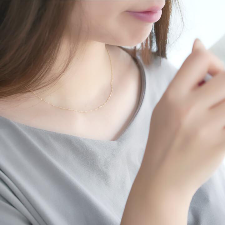 K18 18金 チェーン スクリューチェーン ネックレスチェーン 40cm 45cm 50cm 55cm 60cm 太さ0.6mm SNY-1035 : 天使の卵withLOVERS ...