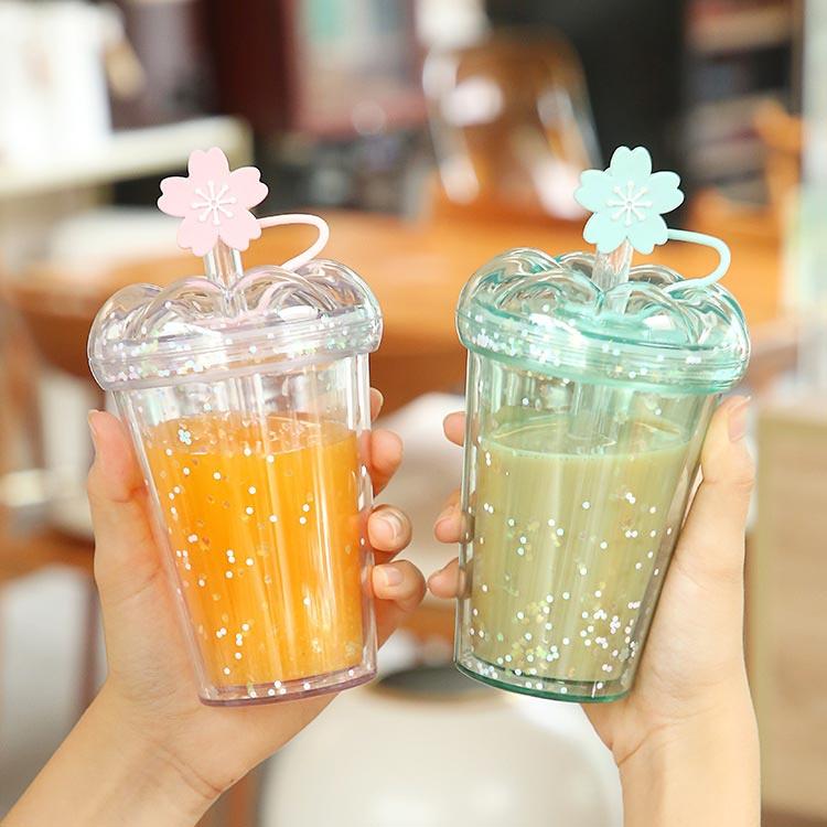 おしゃれ ストロー付き 大人 ストロー 保冷 タンブラー 二重構造 透明 軽量 スポーツ 漏れ防止 蓋付き 320/420/520ml ウォーターボト : 点 点 屋 - 通販 - Yahoo ...