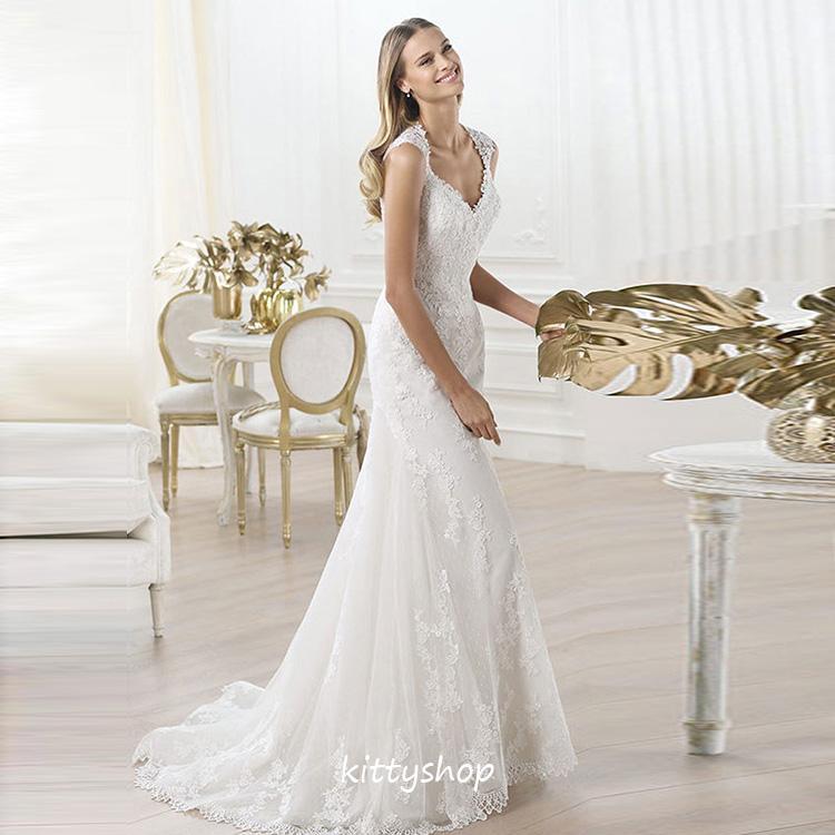 ウェディングドレス マーメイドドレス レース ノースリーブ セクシー