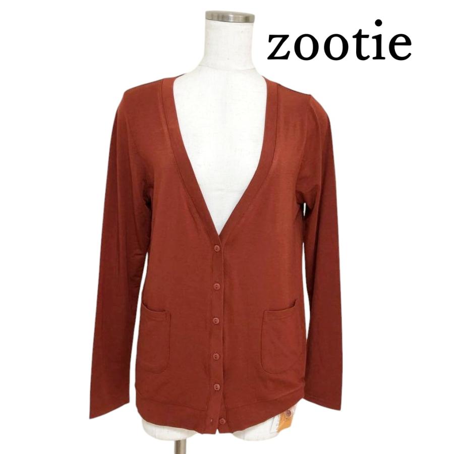 zootie ズーティー レディース カーディガン 紫外線対策 冷房対策 vネック テラコッタ : リサイクルショップてんとうむし - 通販 - Yahoo!ショッピング