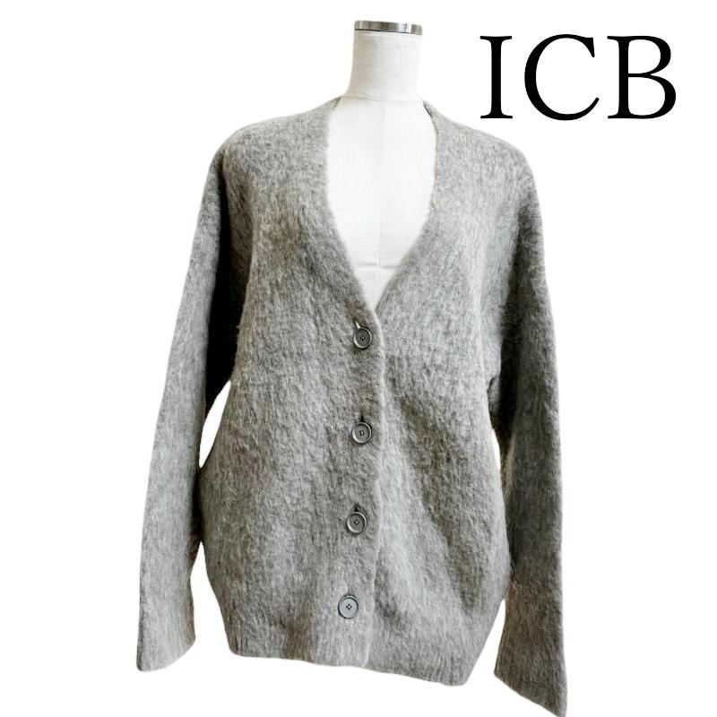 ICB ICB レディース ニットカーディガン ふんわり起毛 Vネック グレー S : リサイクルショップてんとうむし - 通販 - Yahoo!ショッピング