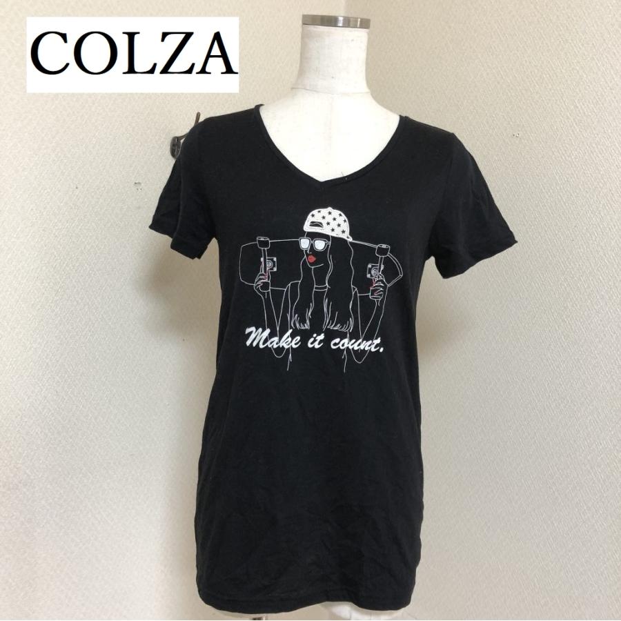 COLZA コルザ レディース Tシャツ 半袖 カットソー スケボー女子 黒 M : リサイクルショップてんとうむし - 通販 - Yahoo!ショッピング