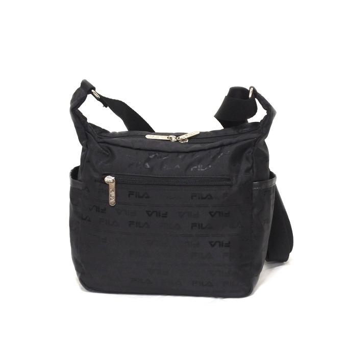 FILA（フィラ） ナイロンショルダーバッグ レディース ブラック ベージュ 軽い たくさん入る ポケット多い 斜め掛け フラワー 7693 : テラジウム - 通販 - Yahoo!ショッピング