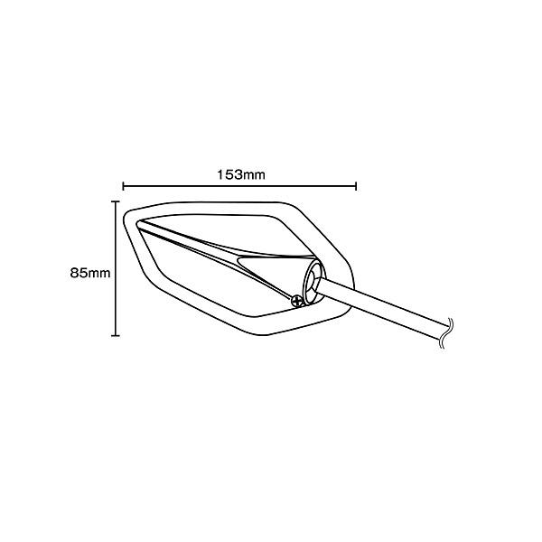 ポッシュフェイス POSH Faith ストリーム3ミラー ブラック 右側用 002822-06 :002822-06:TERRA NET ...