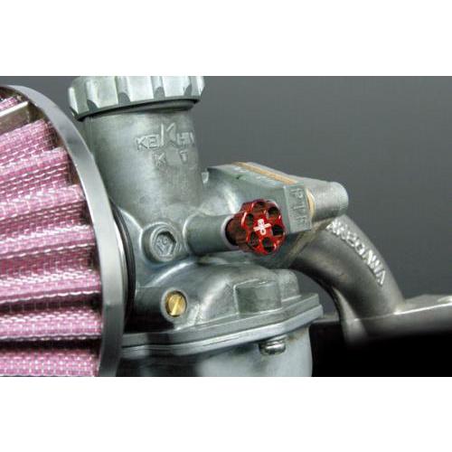 スペシャルパーツ武川 SP武川 KEIHIN PB16/PC18/PC20、DENI18、TC20キャブレター用 アイドルアジャストスクリュー レッド 03-03-0008 :03-03 ...