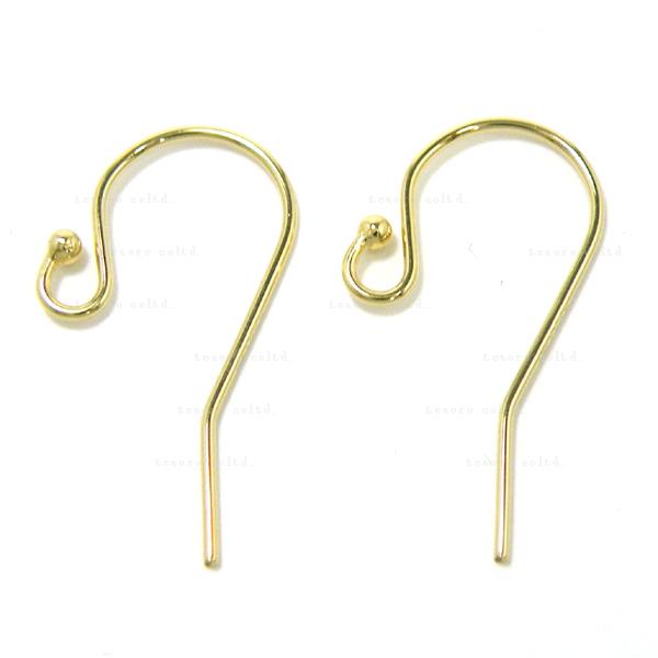 ピアスフックパーツ/ 14KGF L20xW11.5mm /5ペア/ 14Kイエロー ゴールドフィルド アクセサリーパーツ 金具 : テソロ ヤフーショップ - 通販 - Yahoo!ショッピング