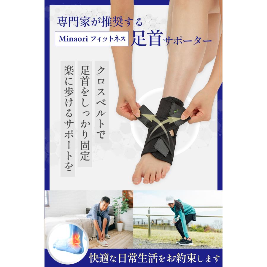 足首サポーター 固定 [プロ陸上コーチ推薦] スポーツ用 強力フィット フリーサイズ 男女左右兼用 Minaoriフィットネス mof-as2 : コペルスタイルオンラインY - 通販 ...