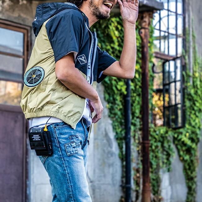 BURTLE バートル 空調ウェア AC1086 半袖タイプ アノラックパーカー型 おしゃれ かっこいい カジュアル 涼しい クール 夏 ウェア : 資材プラス - 通販 - Yahoo!ショッピング