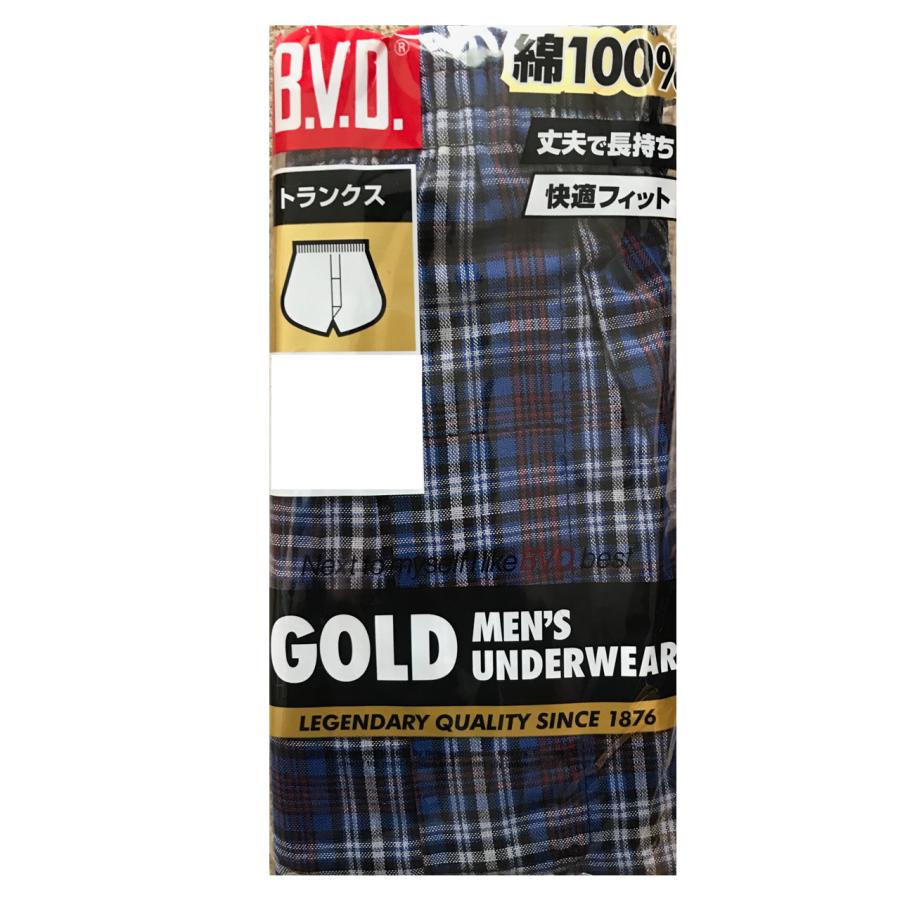 B.V.D BVD GOLD トランクス 3枚セット LL 綿100％ 前開き G192 メンズ インナー パンツ 下着 肌着 先染トランクス : ふくや-HappyClothesStore ...