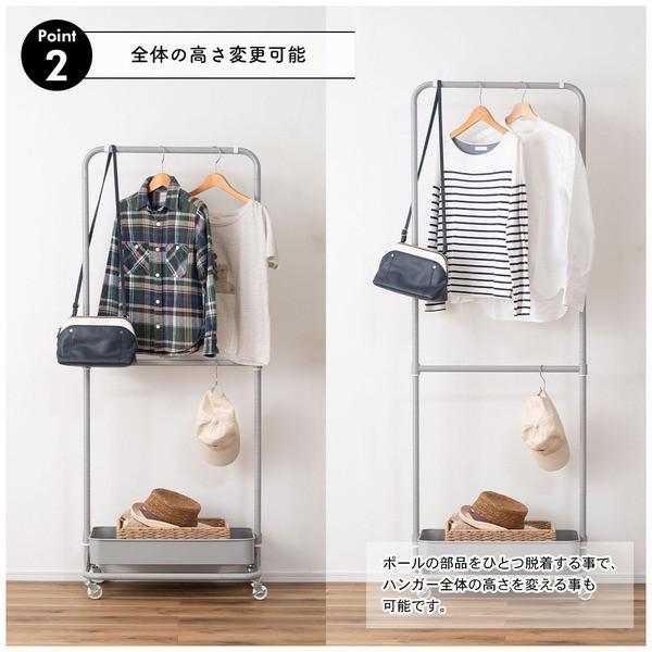 東谷 ハンガーラック W59.5×D37×H150/175 おしゃれ ハンガーワゴン 棚付き キャスター付き （LFS-51BK）新品 : トレファクストア - 通販 - Yahoo!ショッピング