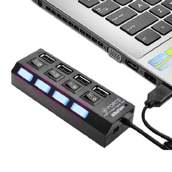 USB ハブ USBハブ USB3.0 4ポート 独立 スイッチ付き スイッチ USB2.0 互換 シンプル コンパクト : Habibi - 通販 - Yahoo!ショッピング