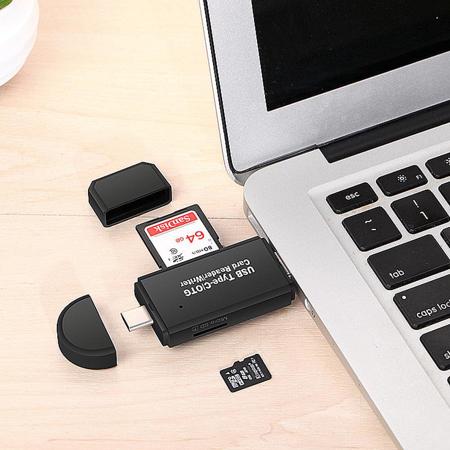 カードリーダー SDカード SDカードリーダー TypeC タイプC Type-C microSD USB microUSB スマホ Android OTG 機能 USB2.0 ...