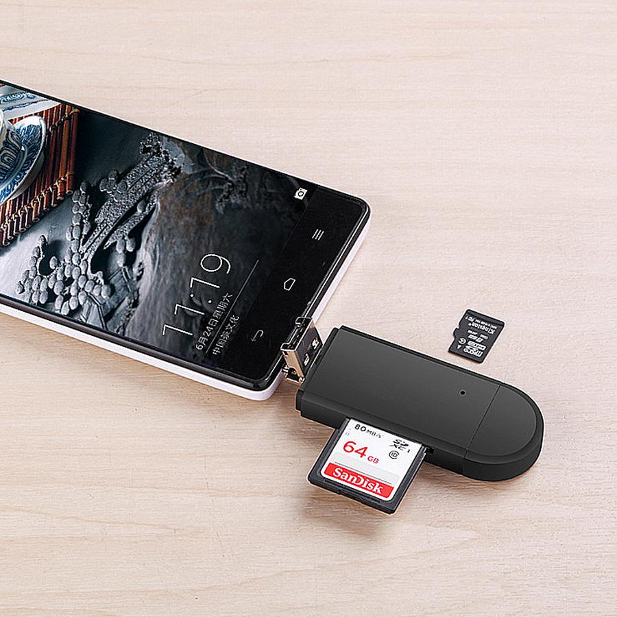 カードリーダー SDカード SDカードリーダー TypeC タイプC Type-C microSD USB microUSB スマホ Android OTG 機能 USB2.0 ...