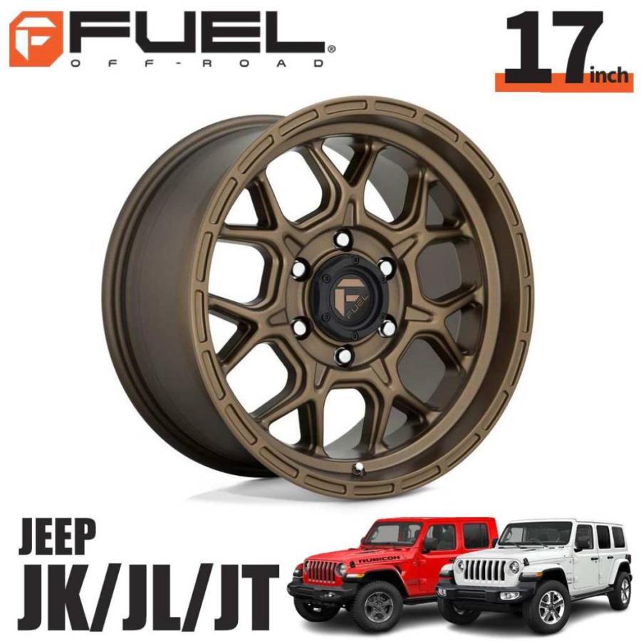 FUEL OFF-ROAD [FUEL OFFROAD] 17インチアルミホイール 1本 D671 TECH 17×9J +1 ジープ JK ...