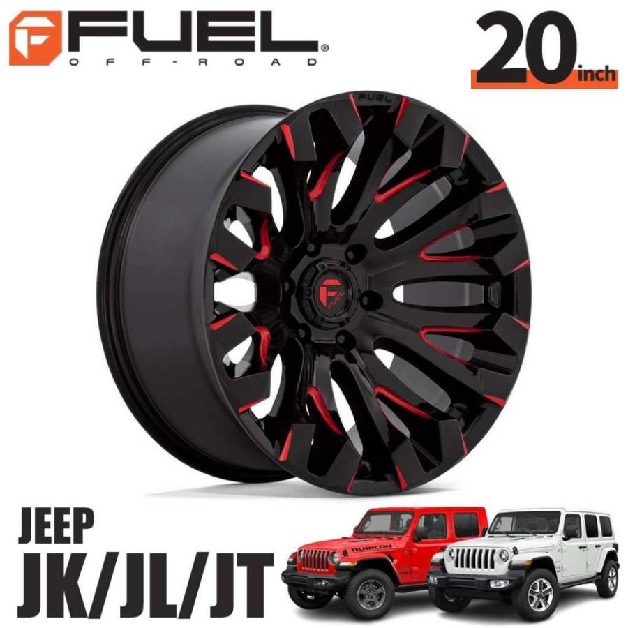 FUEL OFF-ROAD [FUEL OFFROAD] 20インチアルミホイール 1本 D829 QUAKE 20×9J +1 ジープ JK ...