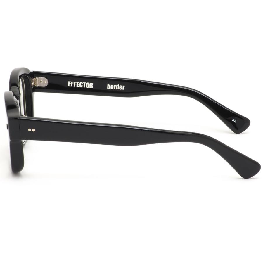 EFFECTOR エフェクター メガネ border BK 50サイズ BORDER ボーダー 日本製 UVカット仕様伊達メガネレンズ付 : メガネ・サングラスのThats - 通販 ...