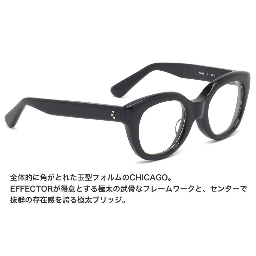 EFFECTOR エフェクター メガネ 紫外線カットレンズセット CHICAGO BK 47サイズ : メガネ・サングラスのThats - 通販 - Yahoo!ショッピング
