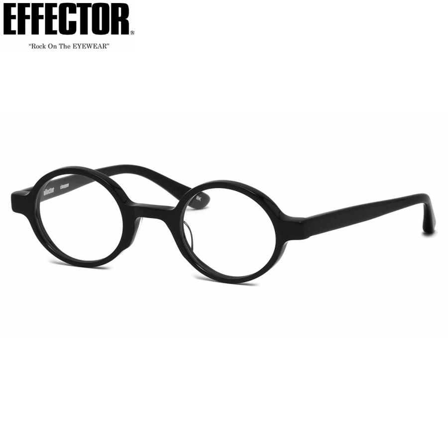 EFFECTOR エフェクター chopper BK 43サイズ メガネ UVカット仕様伊達メガネレンズ付 effector チョッパー ラウンド 丸メガネ 日本製 メ : メガネ・サングラス ...