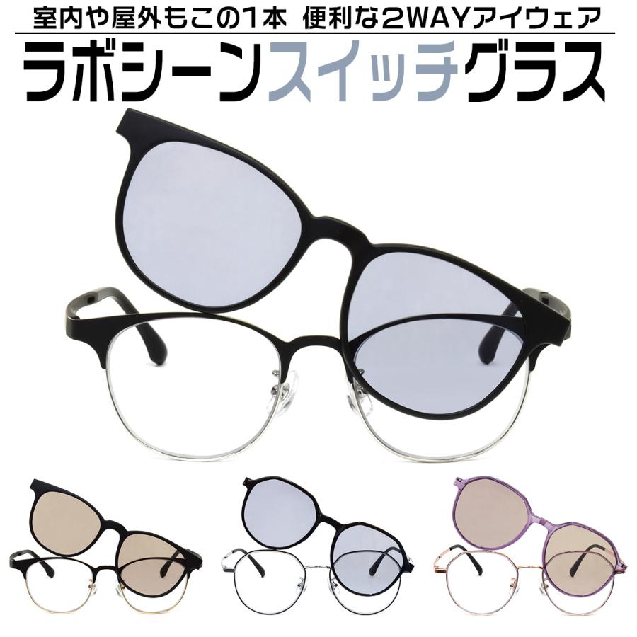 LABO SCENE SWITCH GLASS ラボシーンスイッチグラス ブルーライトカット・PC用メガネ 東海光学 2WAY メガネ サングラス マ [ACC] : labo-switch ...