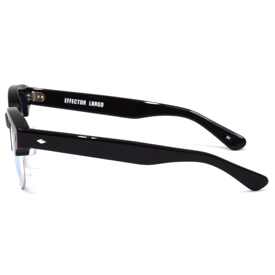 エフェクター LARGO BK/BL 49 サングラス EFFECTOR ラルゴ セルブロー 黒縁 くろぶち ブルー メイドインジャパン 日本製 国産 :largo-bkbl-49:メガネ ...