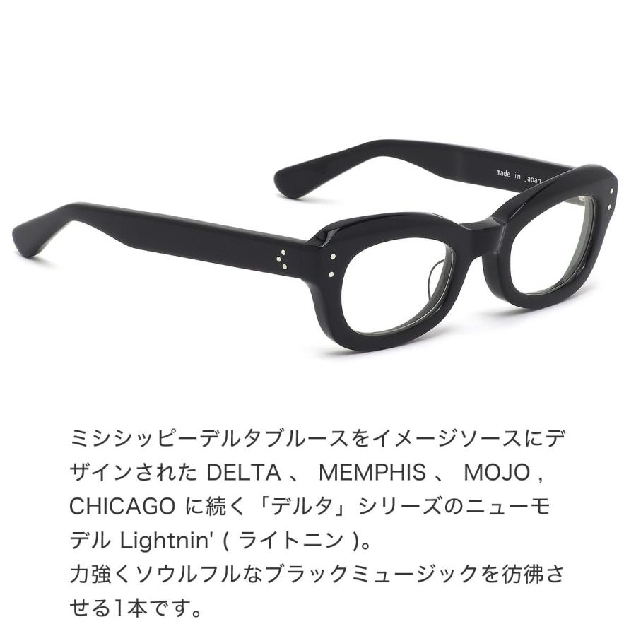 EFFECTOR エフェクター メガネ 紫外線カットレンズセット Lightnin' BK 47サイズ ライトニン 8mm 肉厚 ウェリントン ダテメガネ made in Japan 日本製 ...