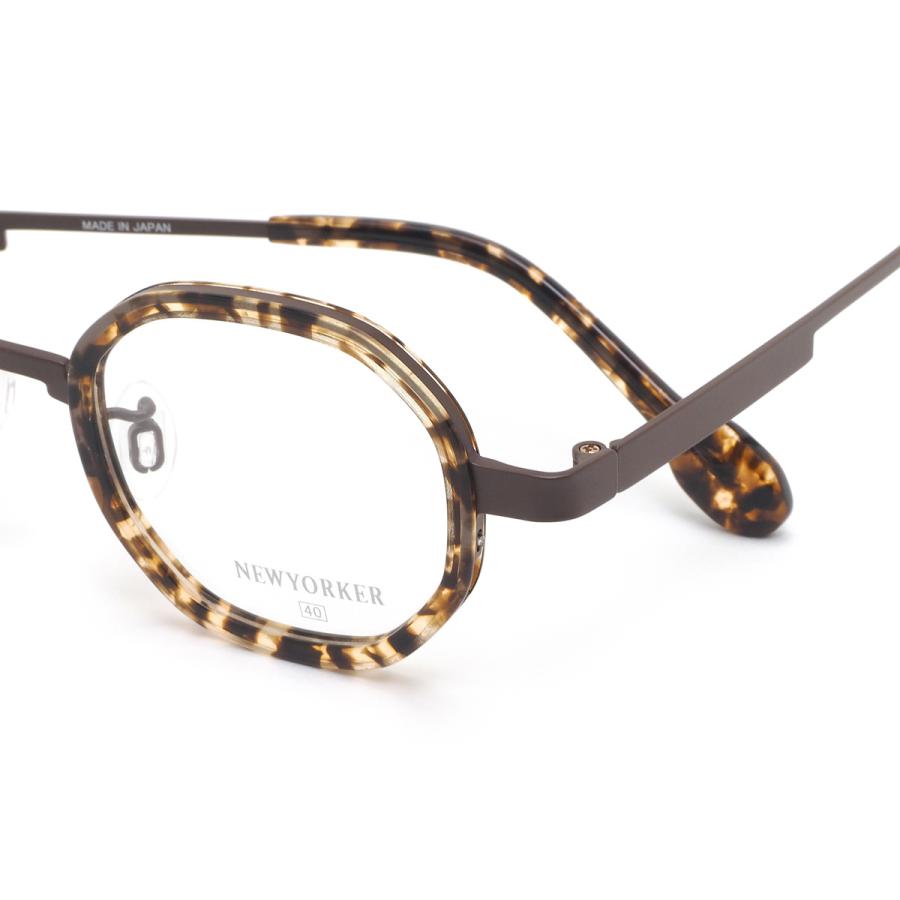ニューヨーカー メガネ N6304 BRS 40 NEWYORKER 小さめ インナーリム べっ甲 デミ 強度近視 小顔 :n6304-brs ...