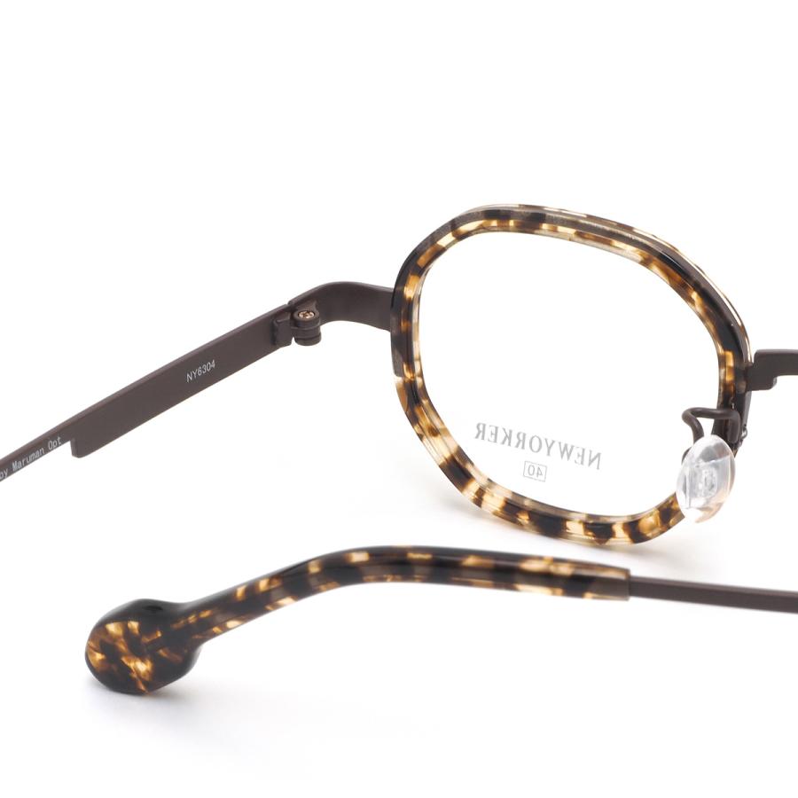 ニューヨーカー メガネ N6304 BRS 40 NEWYORKER 小さめ インナーリム べっ甲 デミ 強度近視 小顔 :n6304-brs ...