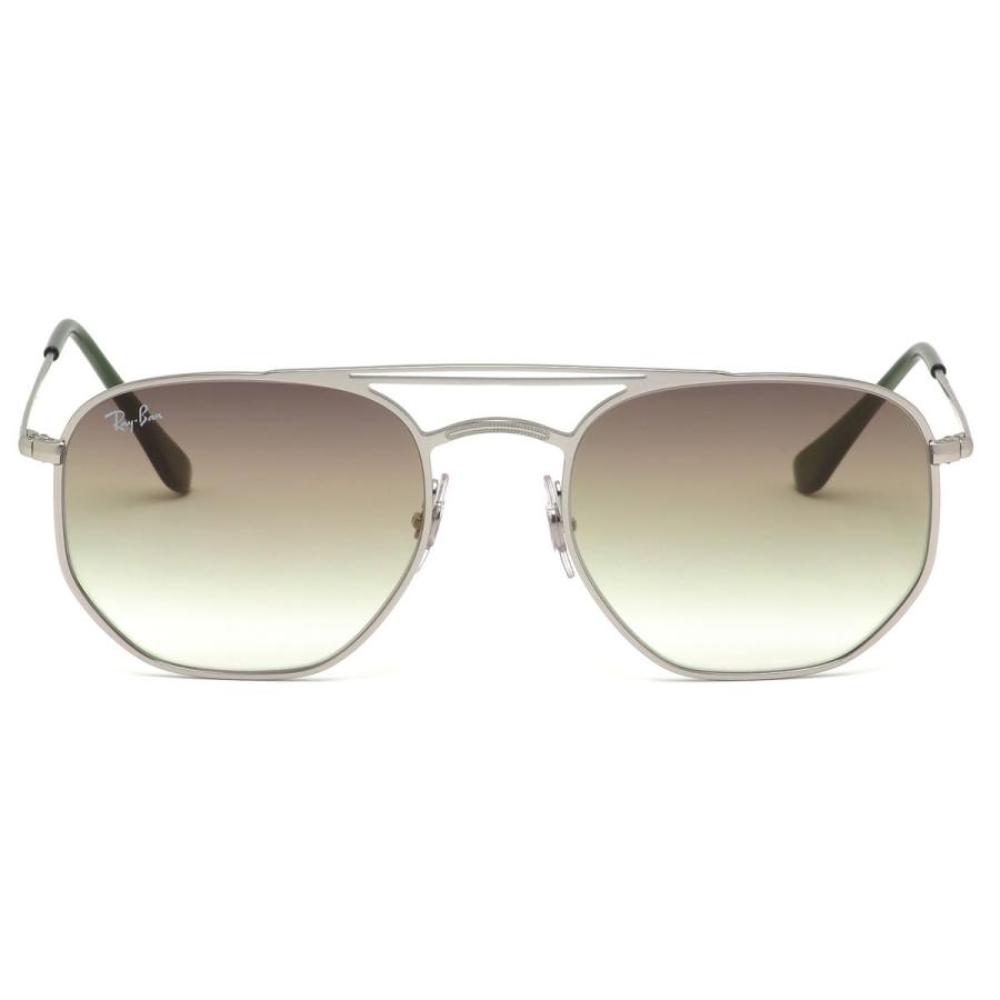 Ray-Ban レイバン サングラス RB3609 91420R 54サイズ 銀 緑 グラデーションレンズ ヘキサンゴン 六角形 ダブ ...