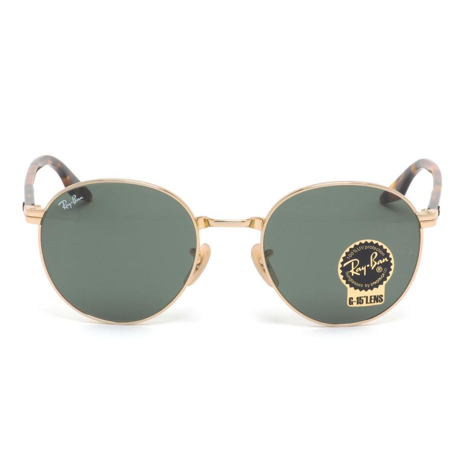 Ray-Ban レイバン RB3691 001/31 51 サングラス ラウンドメタル グリーンクラシック G15 度数付き対応 メンズ ...