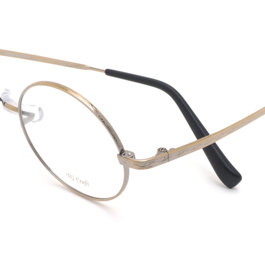 ティージークラフト TK-1003 C-7 47 メガネ TG Craft ラウンド 丸メガネ 一山 チタン 日本製 国産 鯖江 メンズ レディース : メガネ・サングラスのThats ...